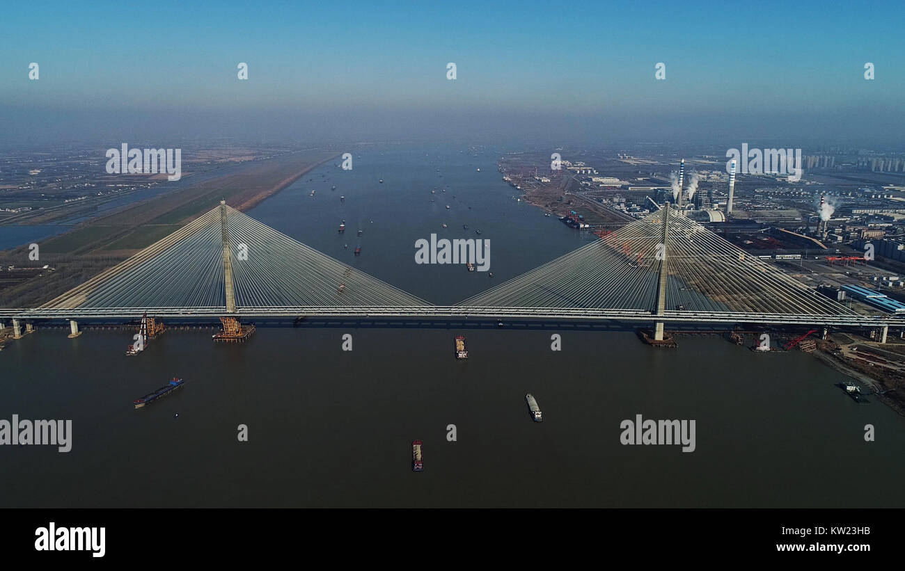 Wuhu, Wuhu second Yangtze River highway bridge in Wuhu. 30th Dec, 2017 ...