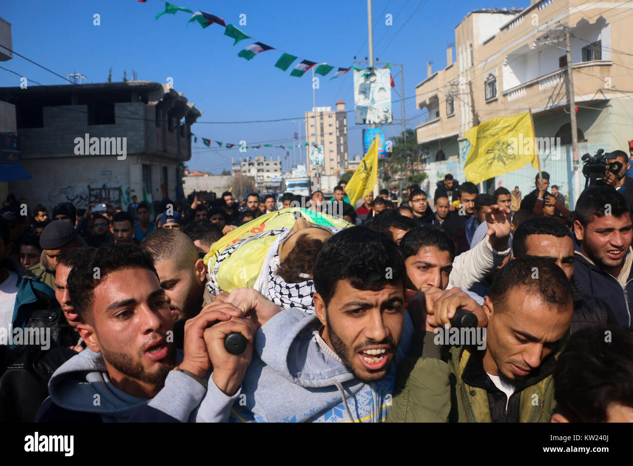 December 30, 2017 - The funeral of 21 years-old Palestinian Jamal ...