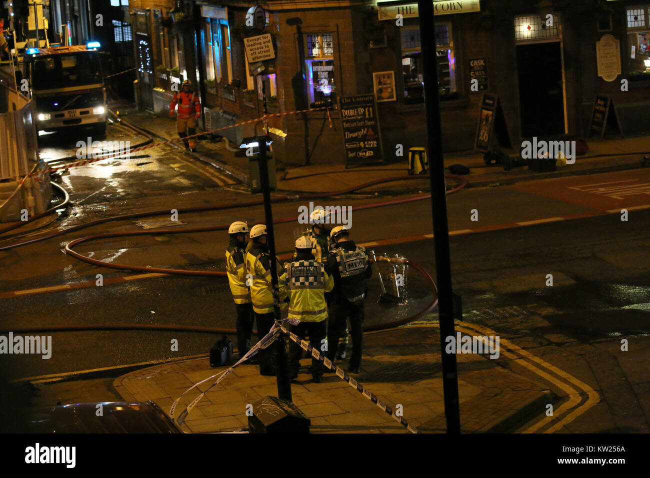 Manchester, UK. 30th December, 2017. Emergency services in attendance ...