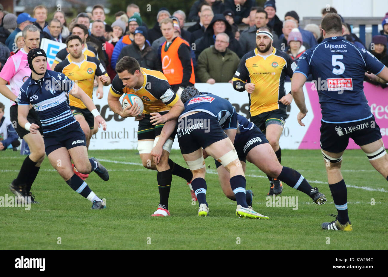 Bedford, UK. 30th December, 2017. Action from the Greene King IPA ...