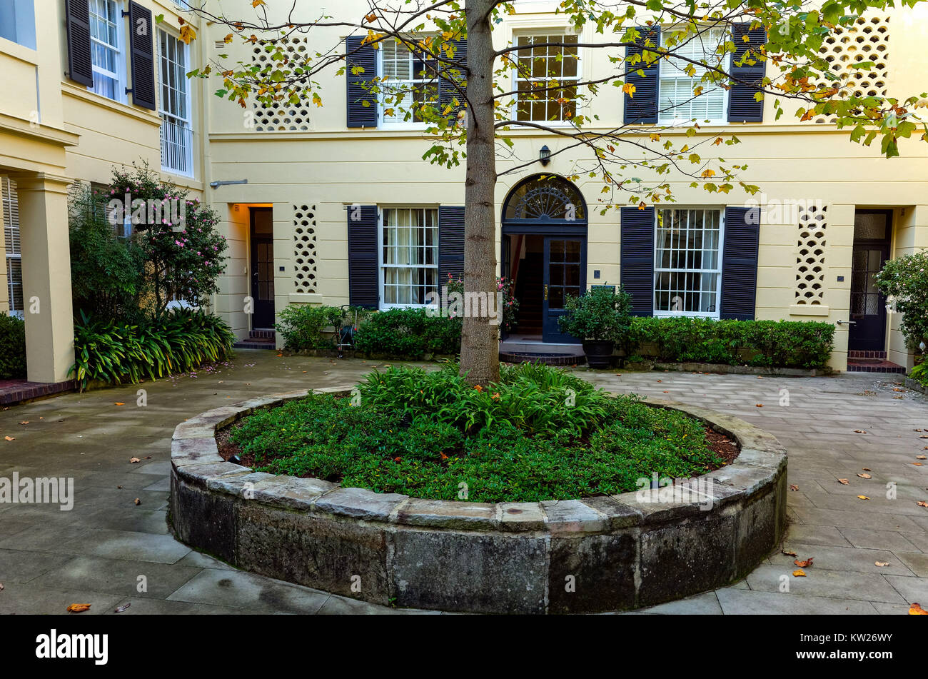 Courtyard of an Old Classical Apartment Block in Woollahra Sydney ...