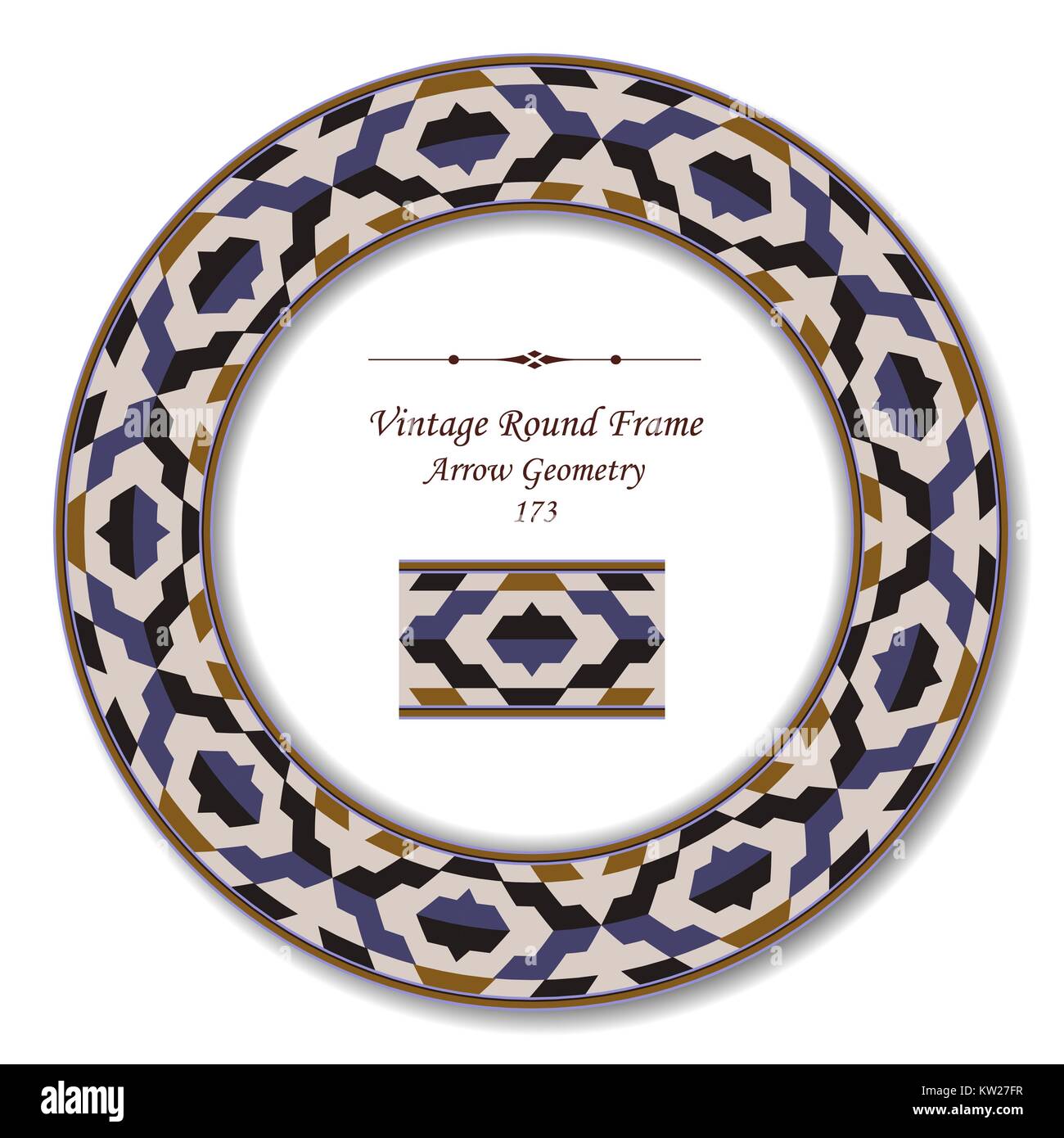 Vintage Round Retro Frame of Arrow Geometry Stock Vector Image & Art ...