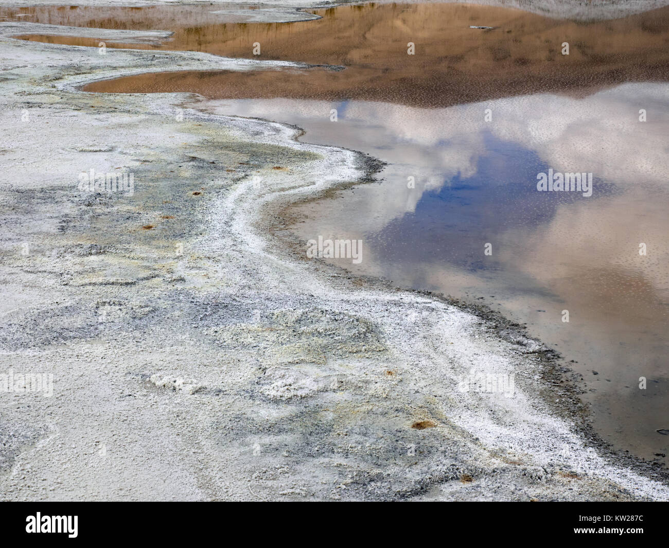 Abstract design background texture of shore surface of the salt lake ...