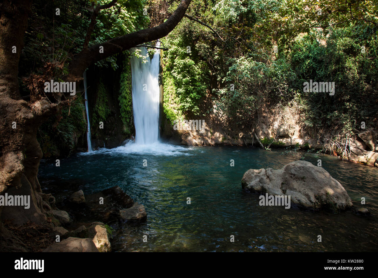 Banias Waterfall in the Golan Heights Israel Stock Photo - Alamy