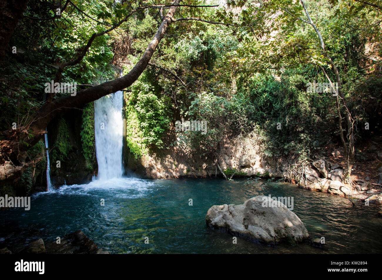Banias Waterfall in the Golan Heights Israel Stock Photo - Alamy