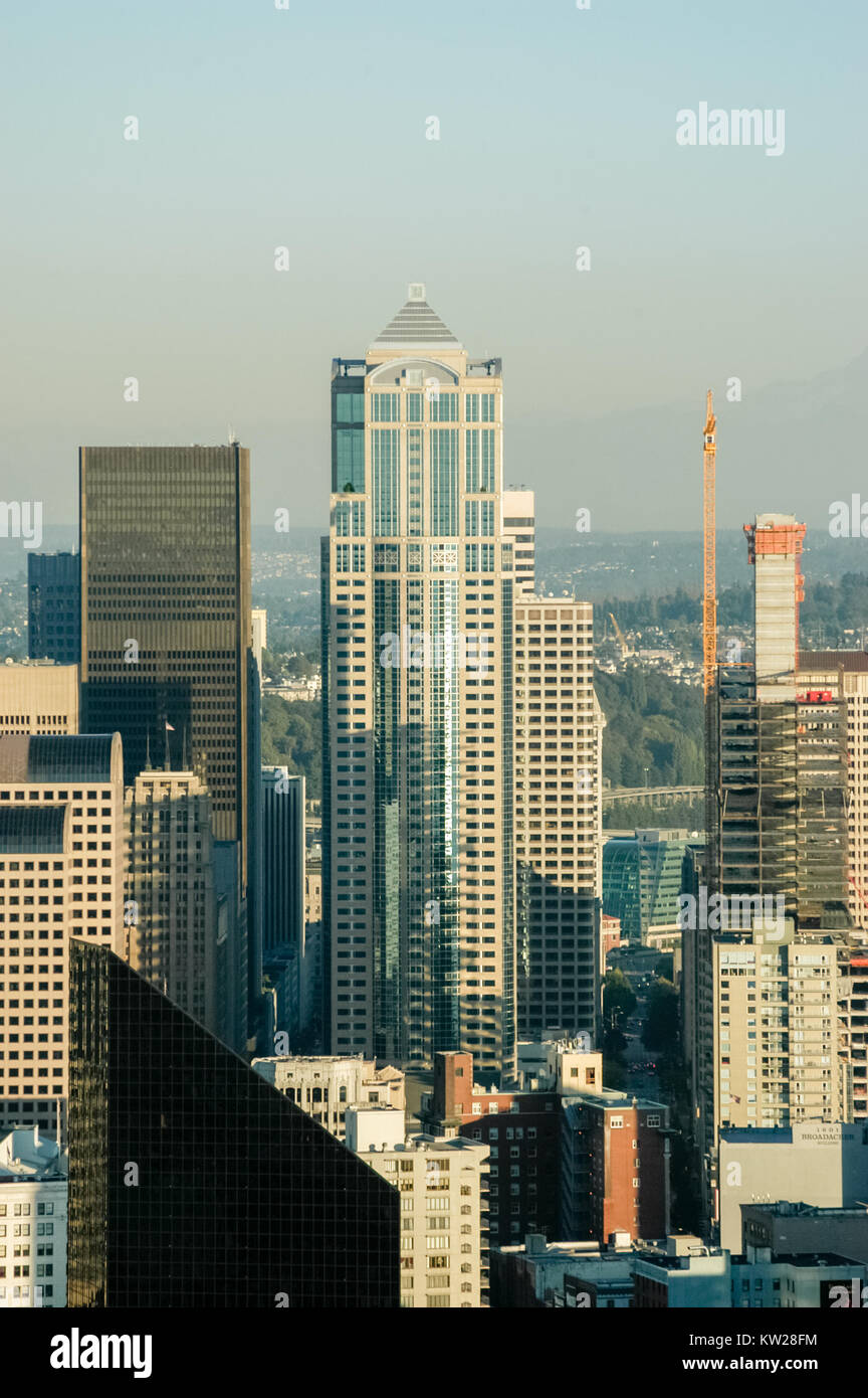 Aerial view of the Seattle, Washington city skyline Stock Photo - Alamy