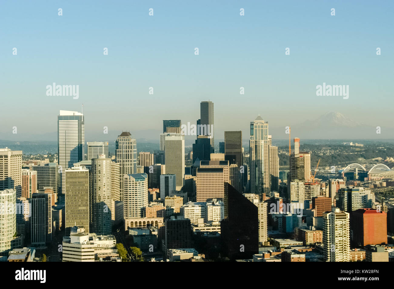 Aerial view of the Seattle, Washington city skyline Stock Photo - Alamy
