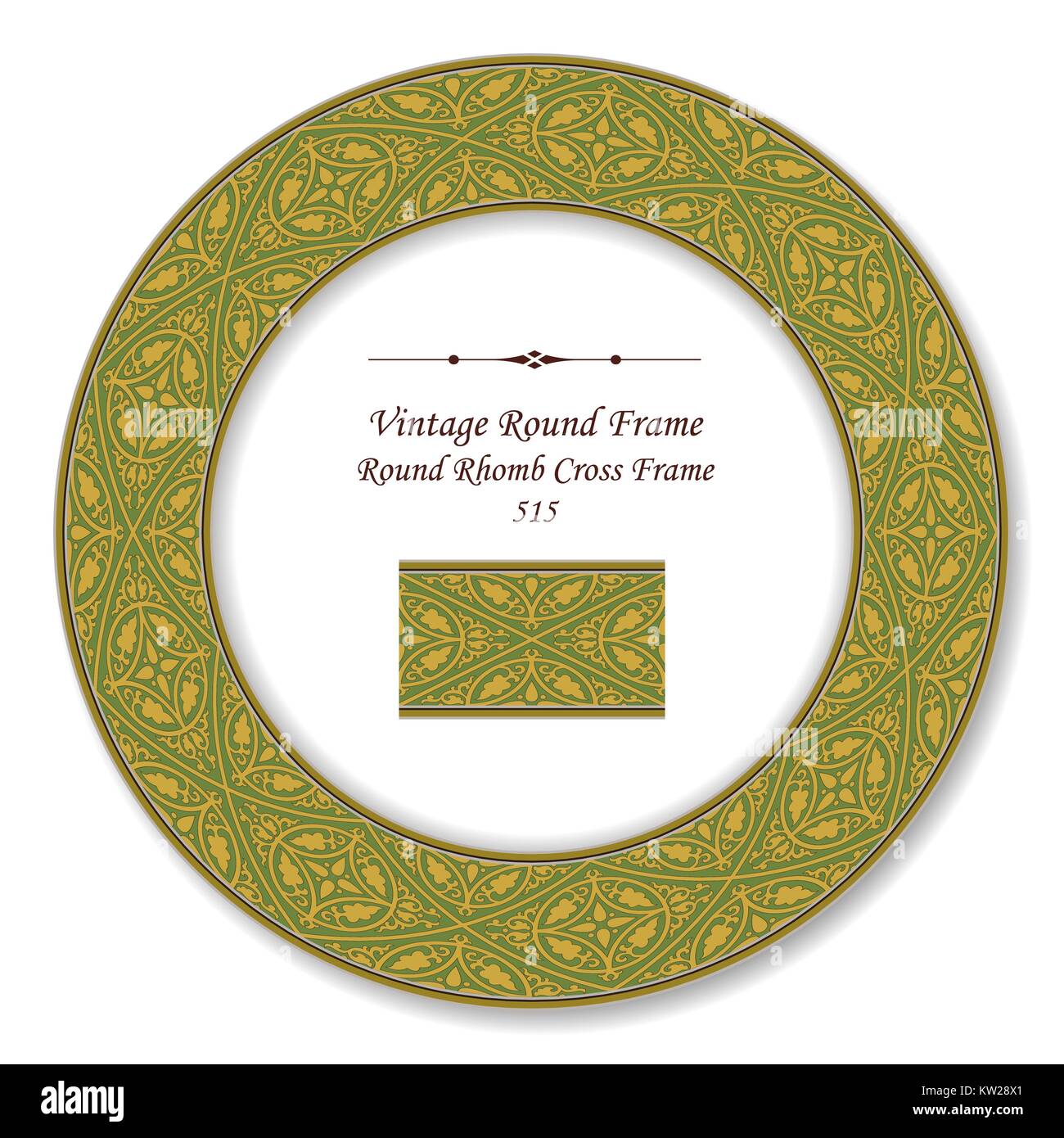 Vintage Round Retro Frame of Round Rhomb Cross Frame Stock Vector Image ...