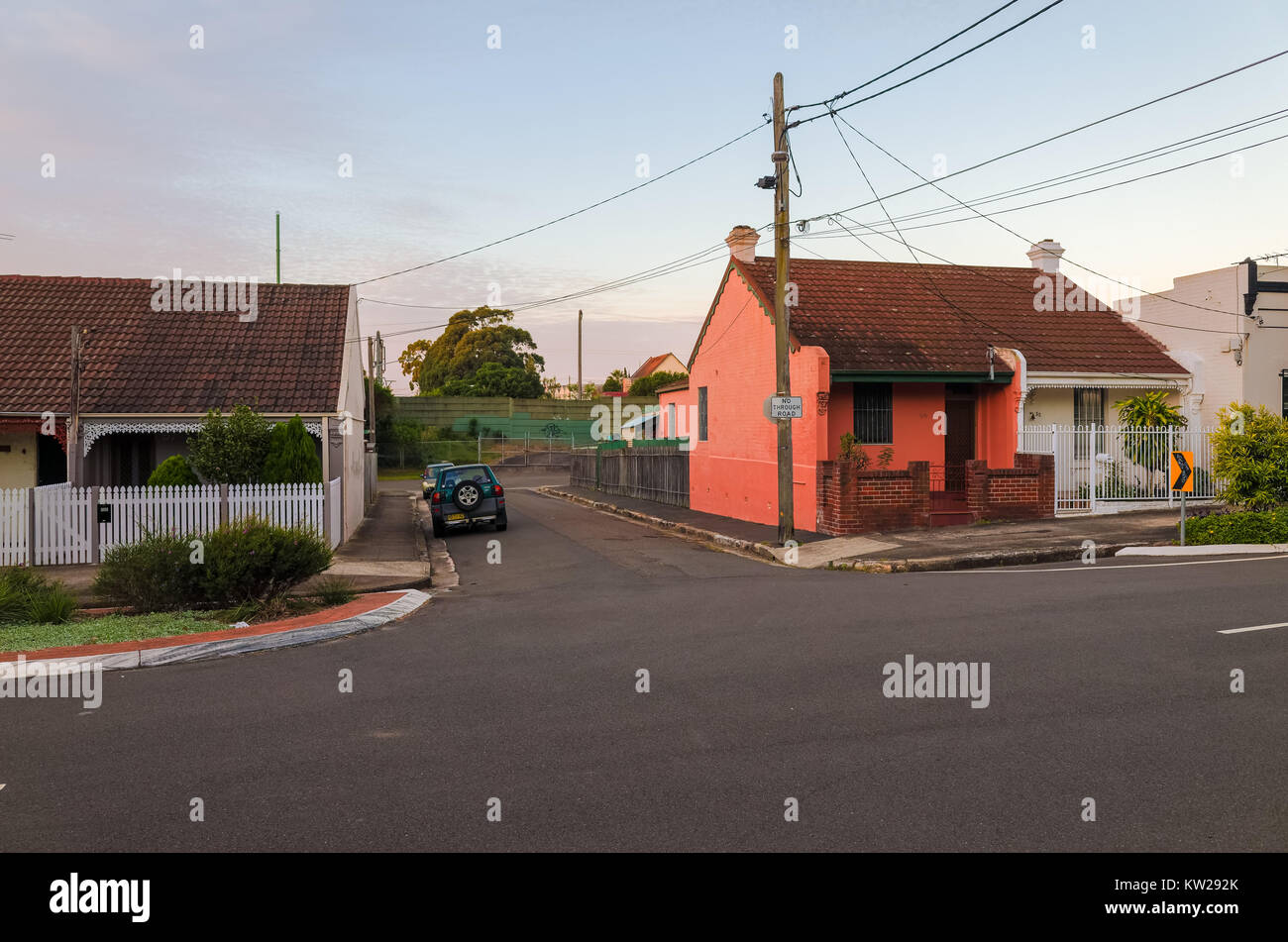 Suburb of Tempe in Sydney, Australia, at sunset Stock Photo - Alamy