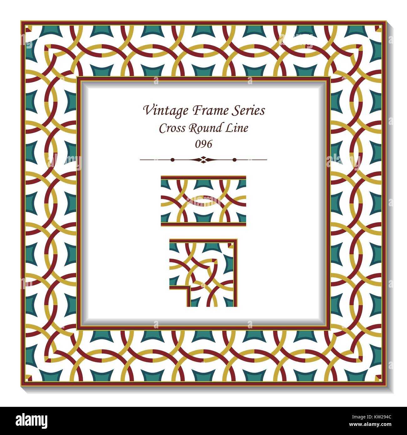 Vintage 3D frame of Cross Round Line Stock Vector Image & Art - Alamy