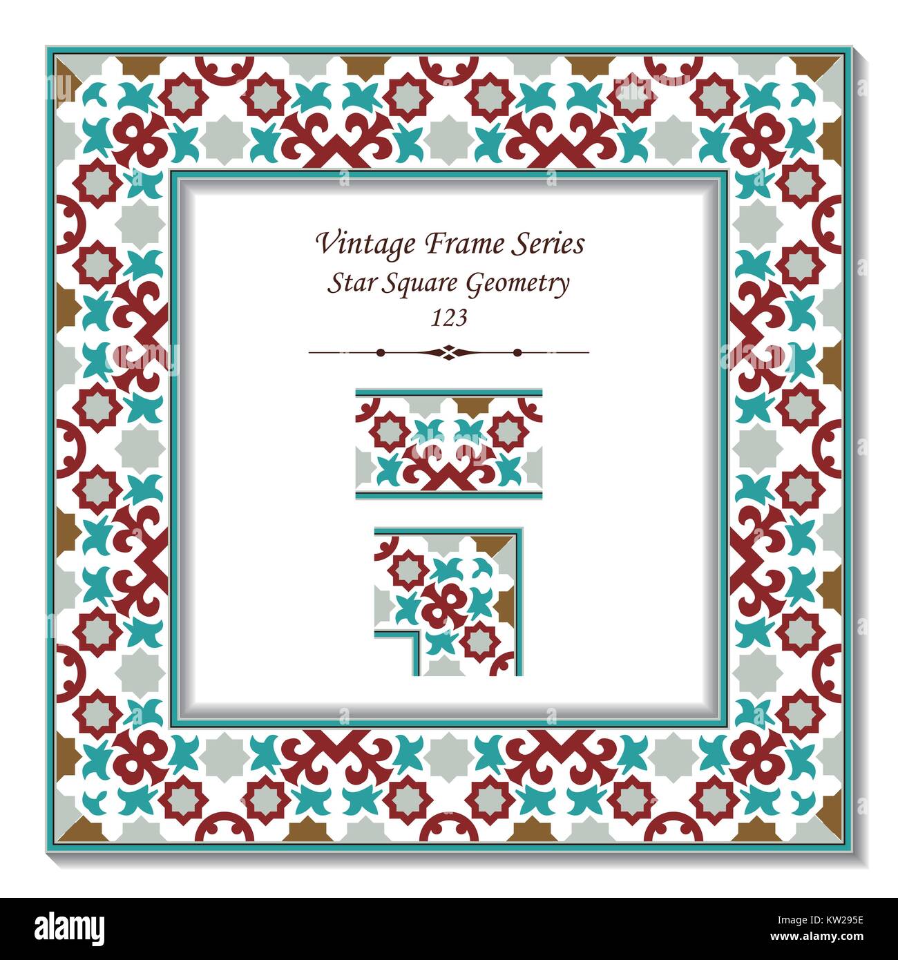 Vintage 3D frame of Star Square Geometry Stock Vector Image & Art - Alamy