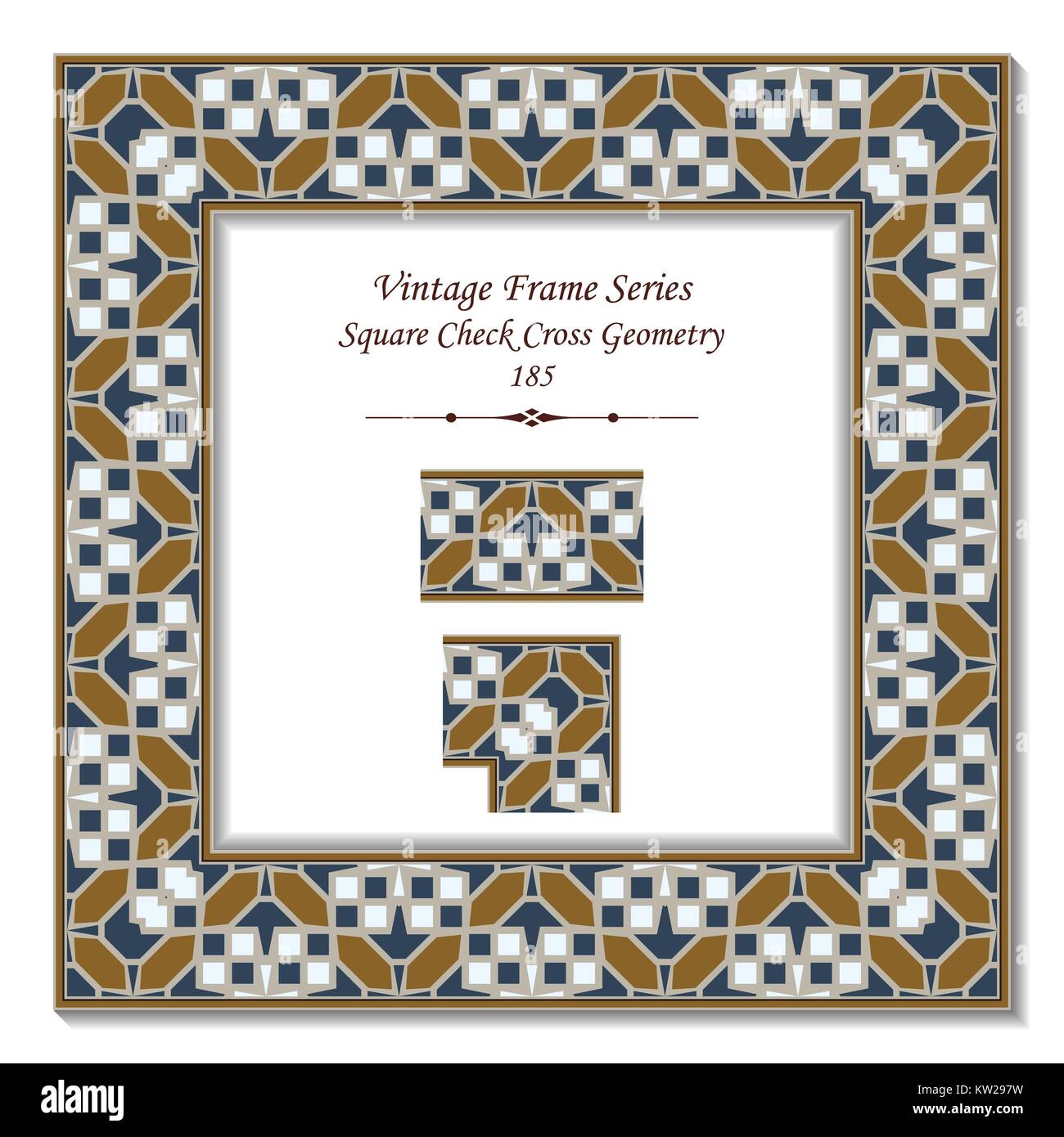 Check cross frame line flower Cut Out Stock Images & Pictures - Alamy