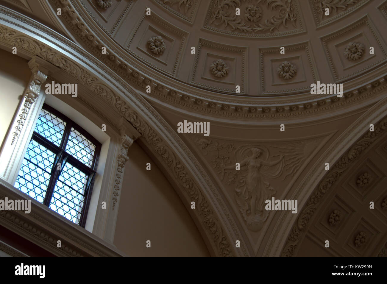 Interior dome of Roman Baths building, Bath, England, United Kingdom ...