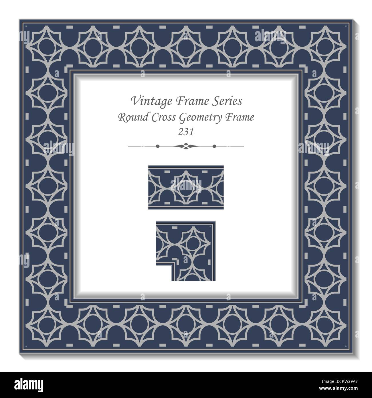 Vintage 3D frame of Round Cross Geometry Frame Stock Vector Image & Art ...