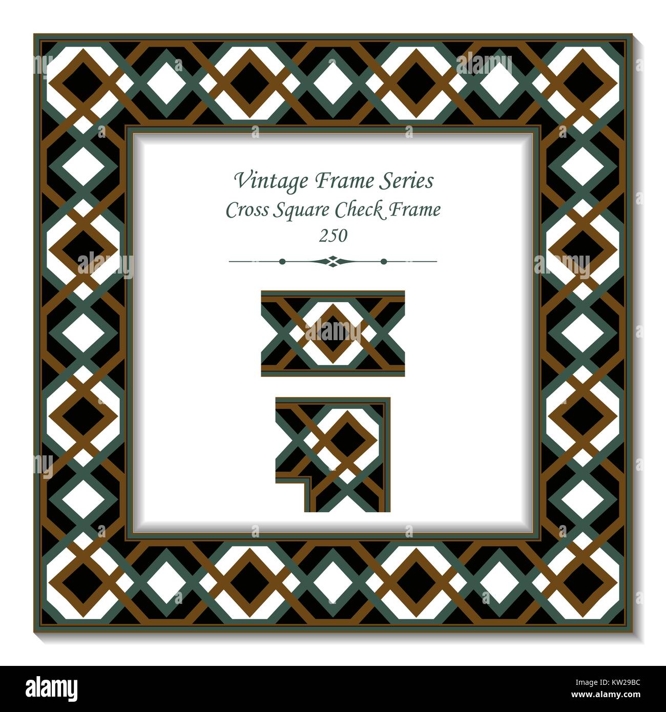 Vintage 3D frame of Cross Square Check Frame Stock Vector Image & Art ...
