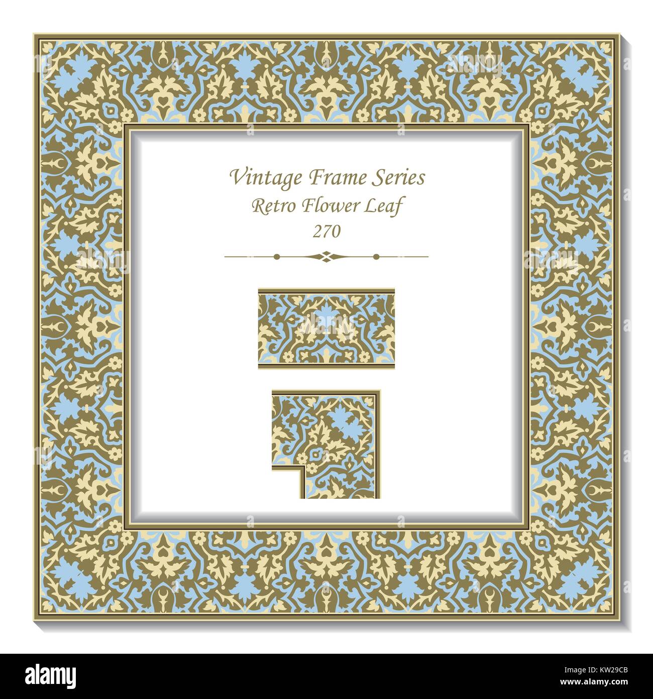 Vintage 3D frame of Retro Garden Flower Leaf Stock Vector Image & Art ...