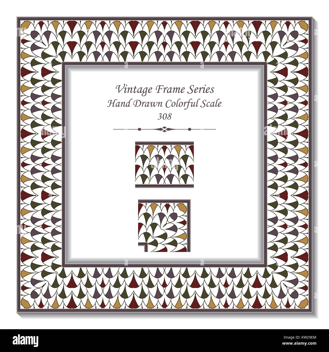 Vintage scale repeat pattern Cut Out Stock Images & Pictures - Alamy