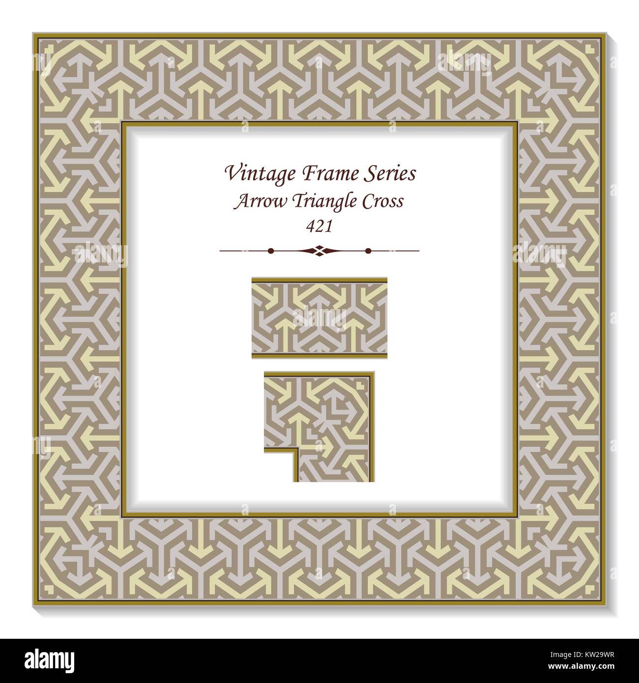 Vintage 3D frame of Geometry Arrow Triangle Cross Stock Vector Image ...