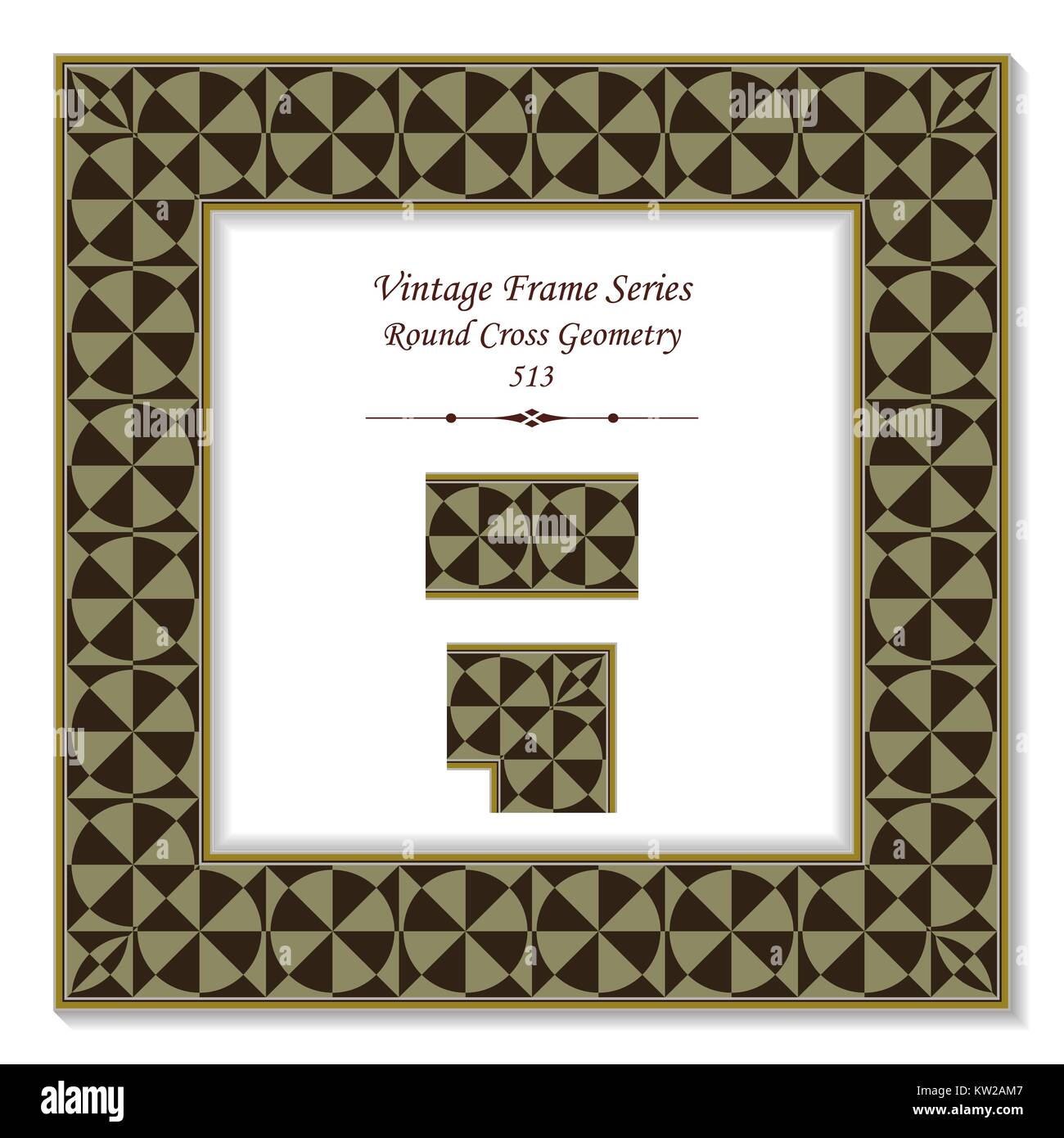 Vintage 3D frame of Round Cross Geometry Stock Vector Image & Art - Alamy