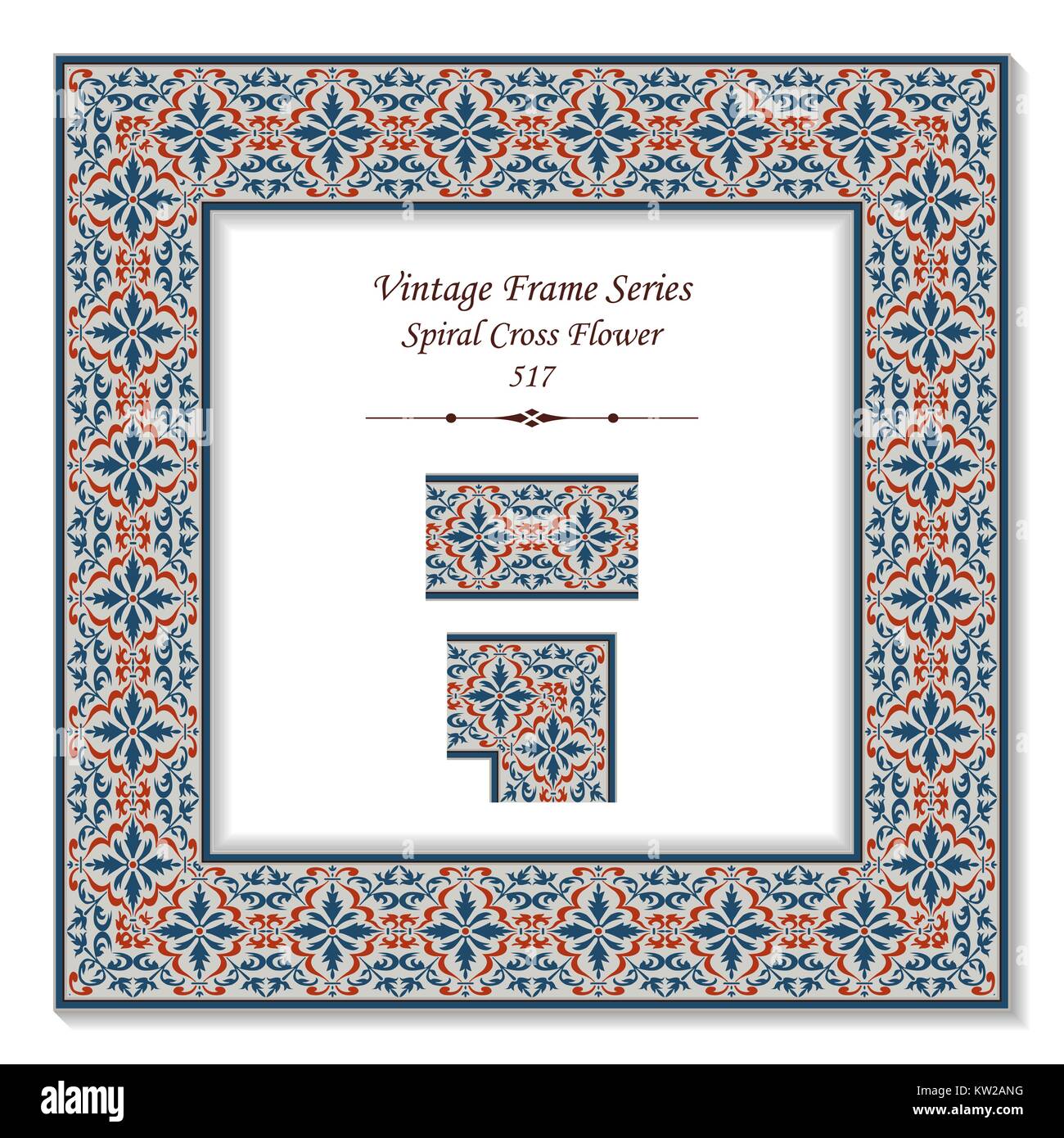 Vintage 3D frame of Retro Spiral Cross Flower Stock Vector Image & Art ...