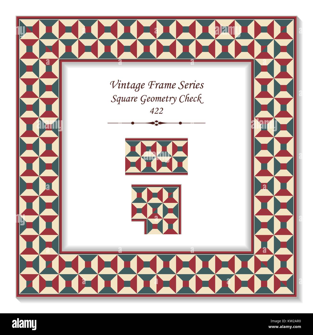 Vintage 3D frame of Square Geometry Check Stock Vector Image & Art - Alamy