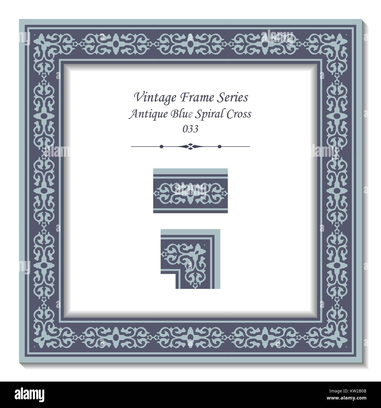 Vintage frame of Antique Blue Spiral Cross Stock Vector Image & Art - Alamy