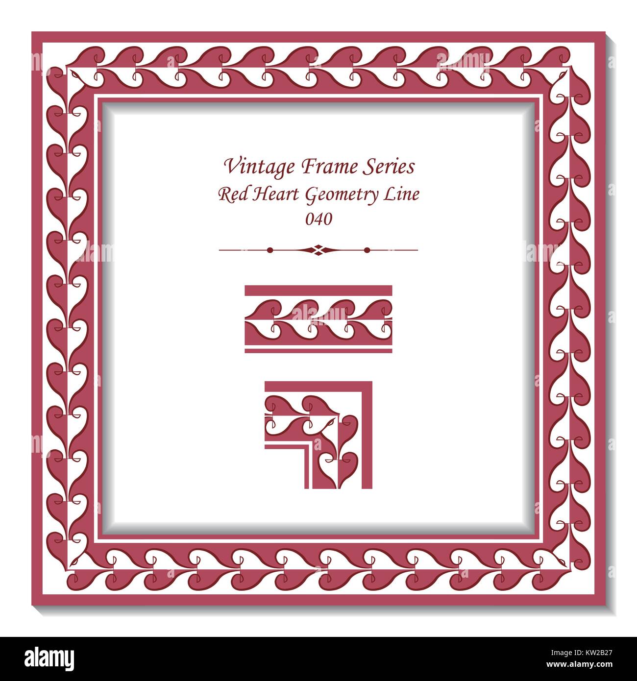 Red heart wall 3d Stock Vector Images - Alamy