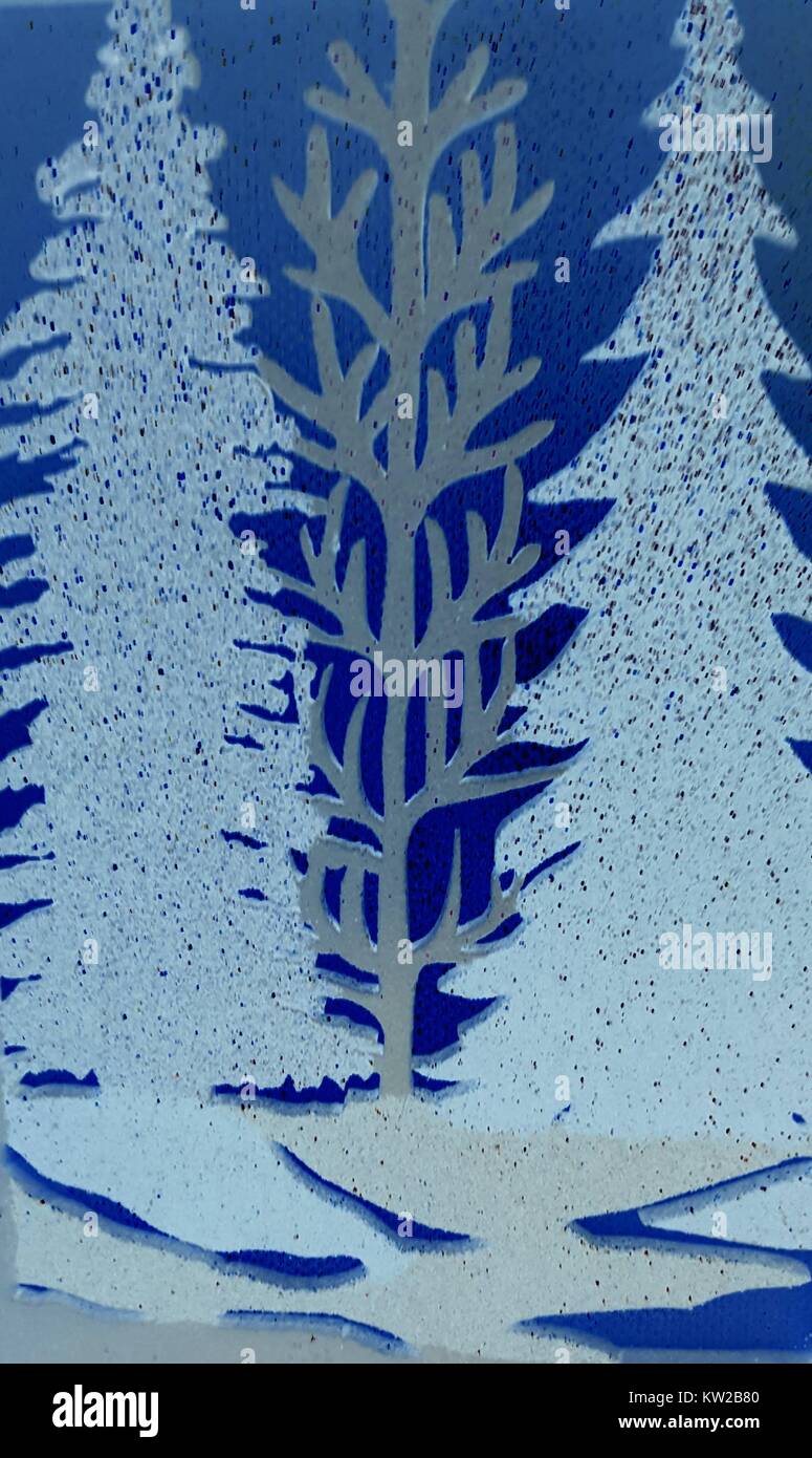 Digital art: tree motifs in forest Stock Photo - Alamy