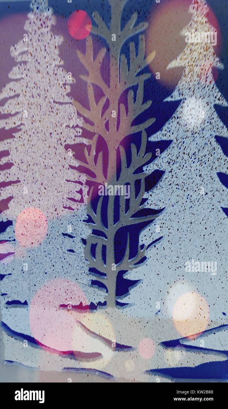 Digital art: tree motifs in forest Stock Photo - Alamy