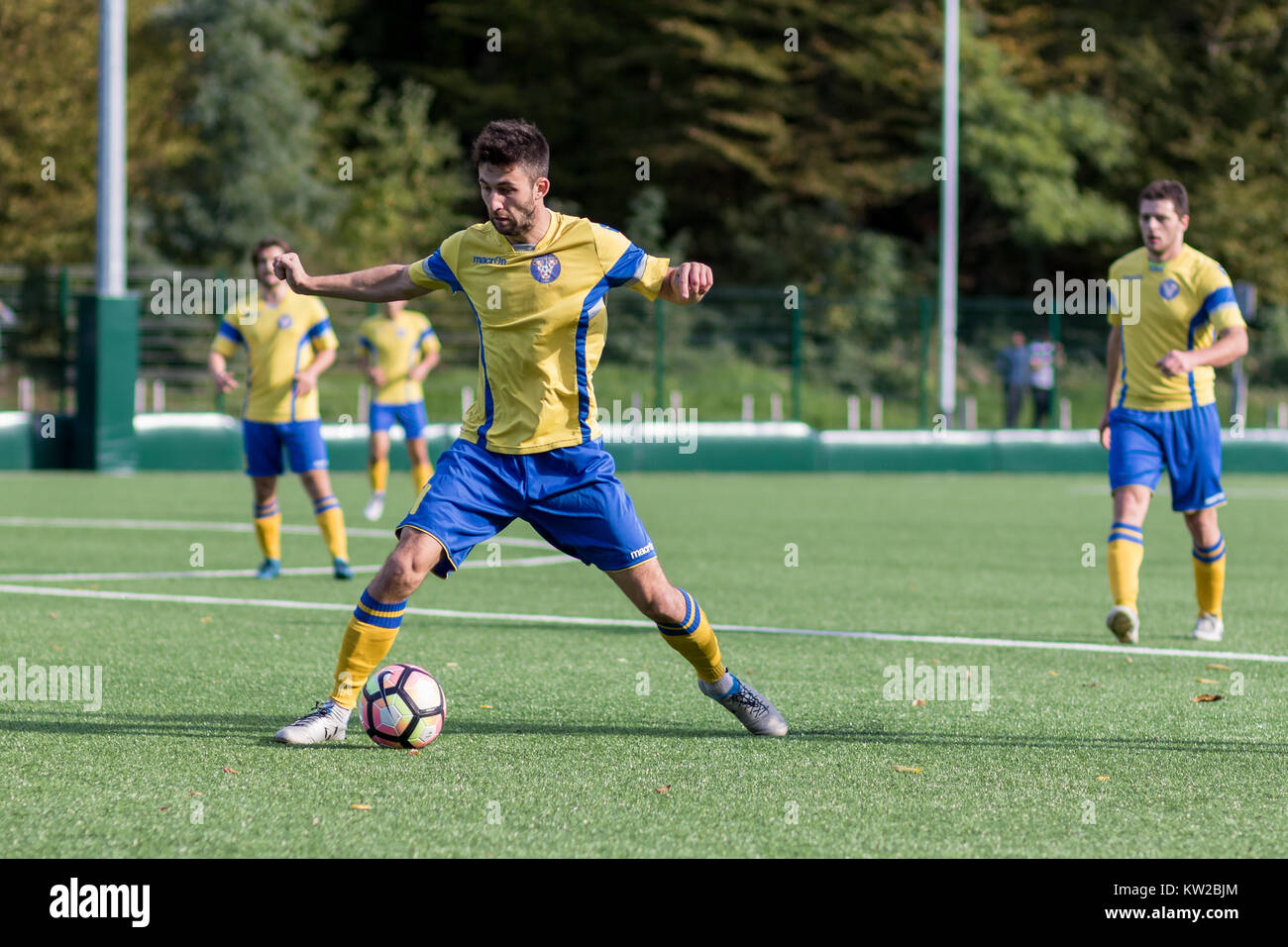ZAGREB, CROATIA - OCTOBER 07, 2017: Third Croatian football league NK ...