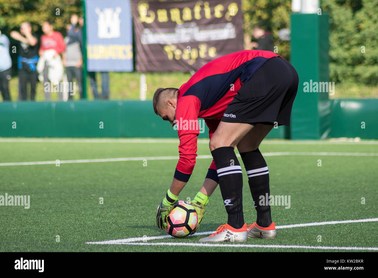 ZAGREB, CROATIA - OCTOBER 07, 2017: Third Croatian football league NK ...