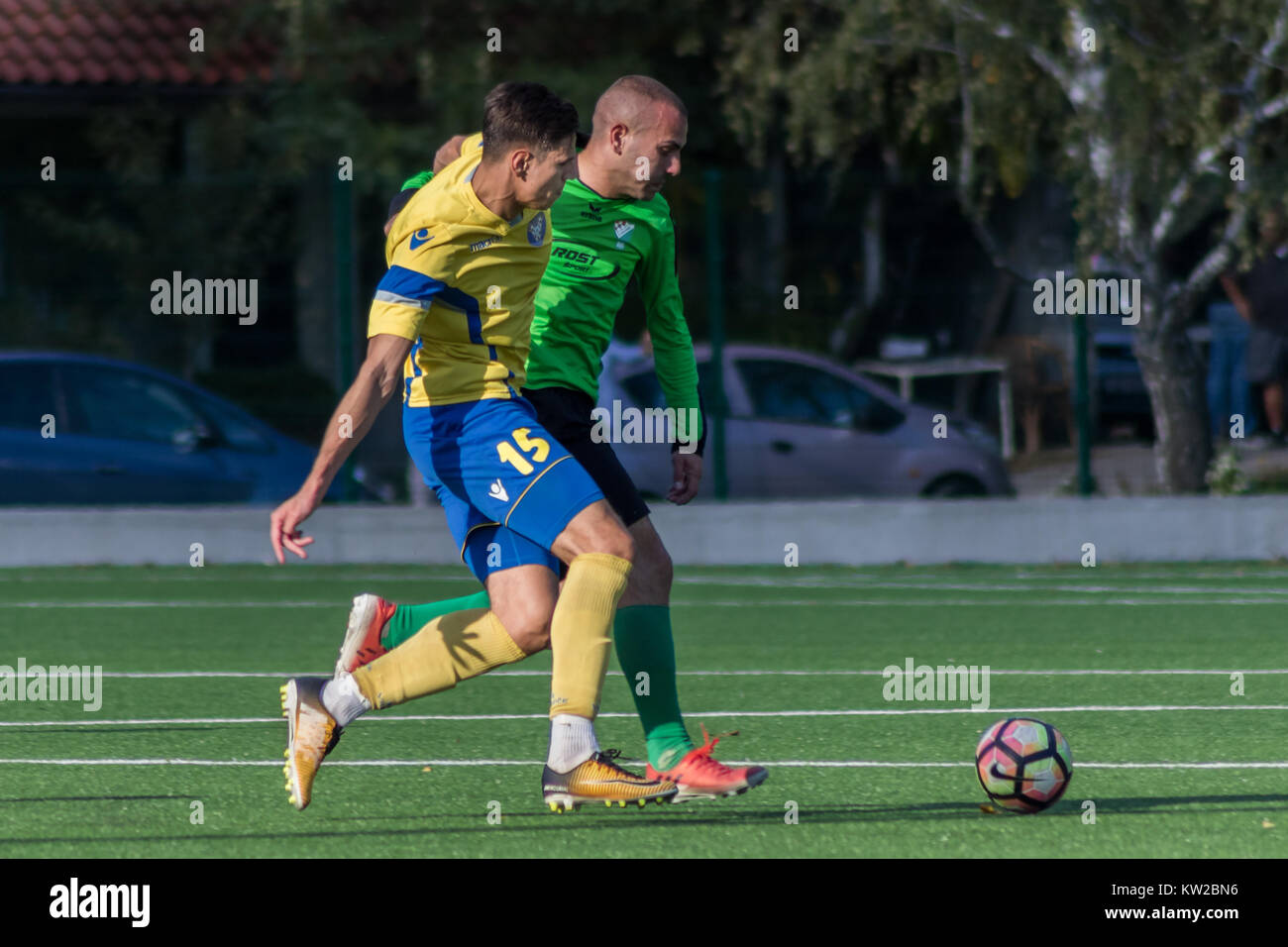 ZAGREB, CROATIA - OCTOBER 07, 2017: Third Croatian football league NK ...