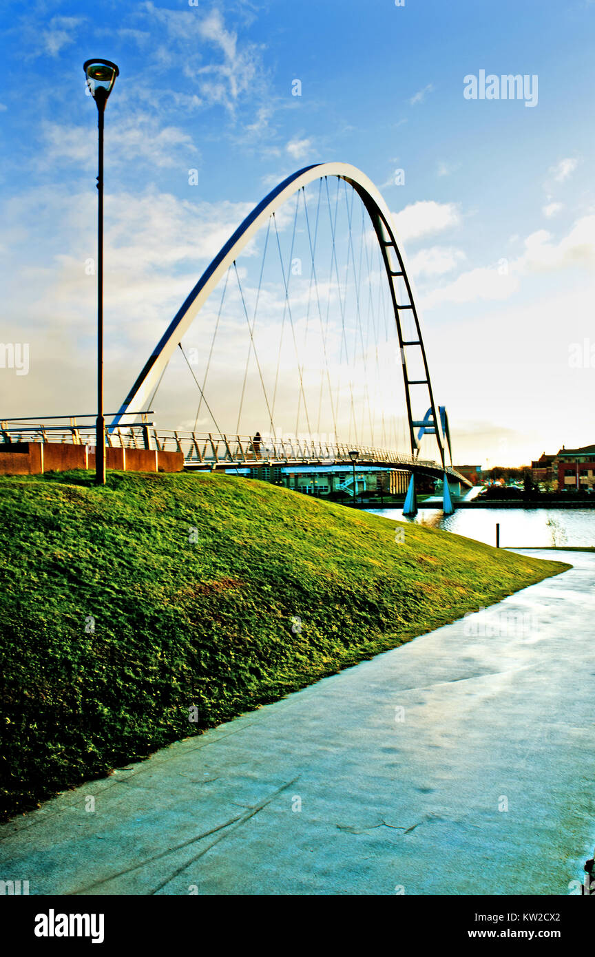 infinity bridge, North Shore, Stockton on Tees, Cleveland Stock Photo ...