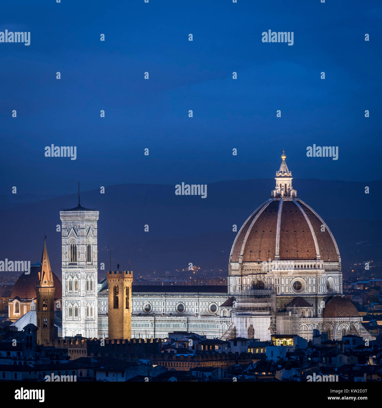 Florence blue hour Stock Photo - Alamy