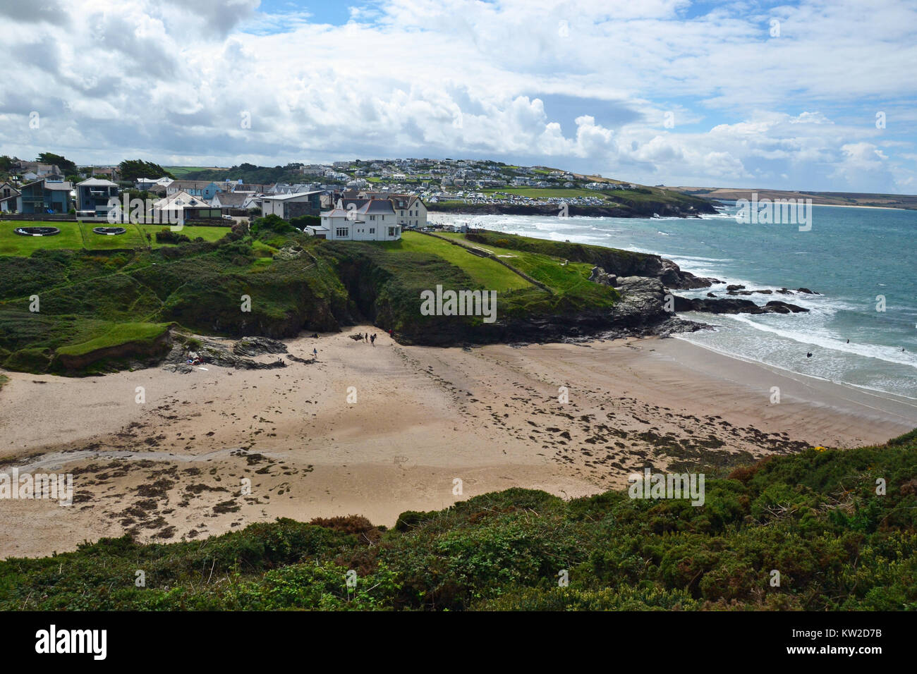 Baby Beach, Polzeath, Hayle Bay, from the South West Coast Path ...