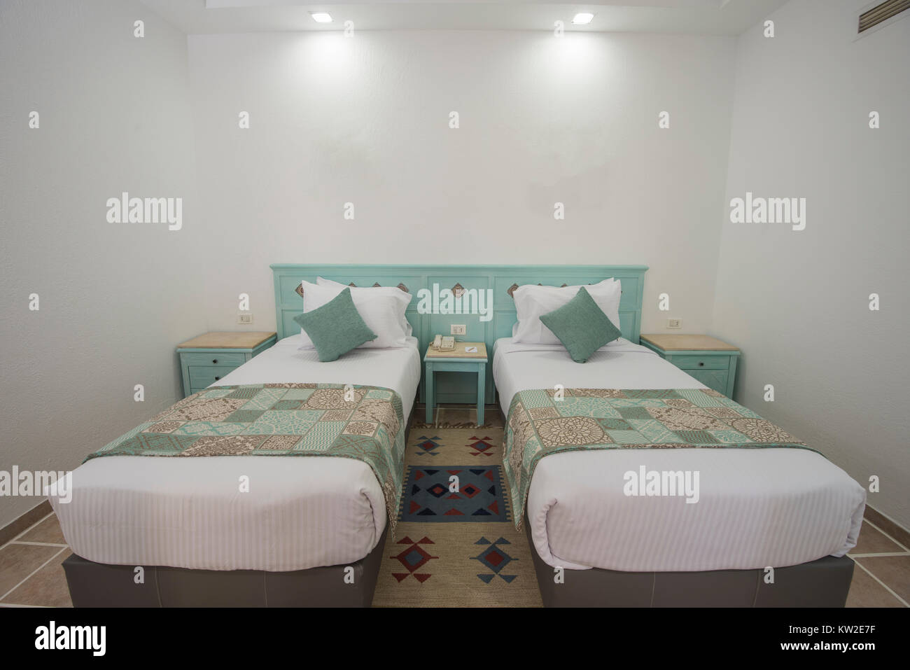 Furniture and room design in interior design with tables hi-res stock ...