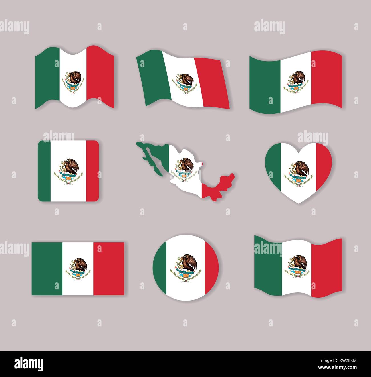 Mexico flags collection hi-res stock photography and images - Alamy