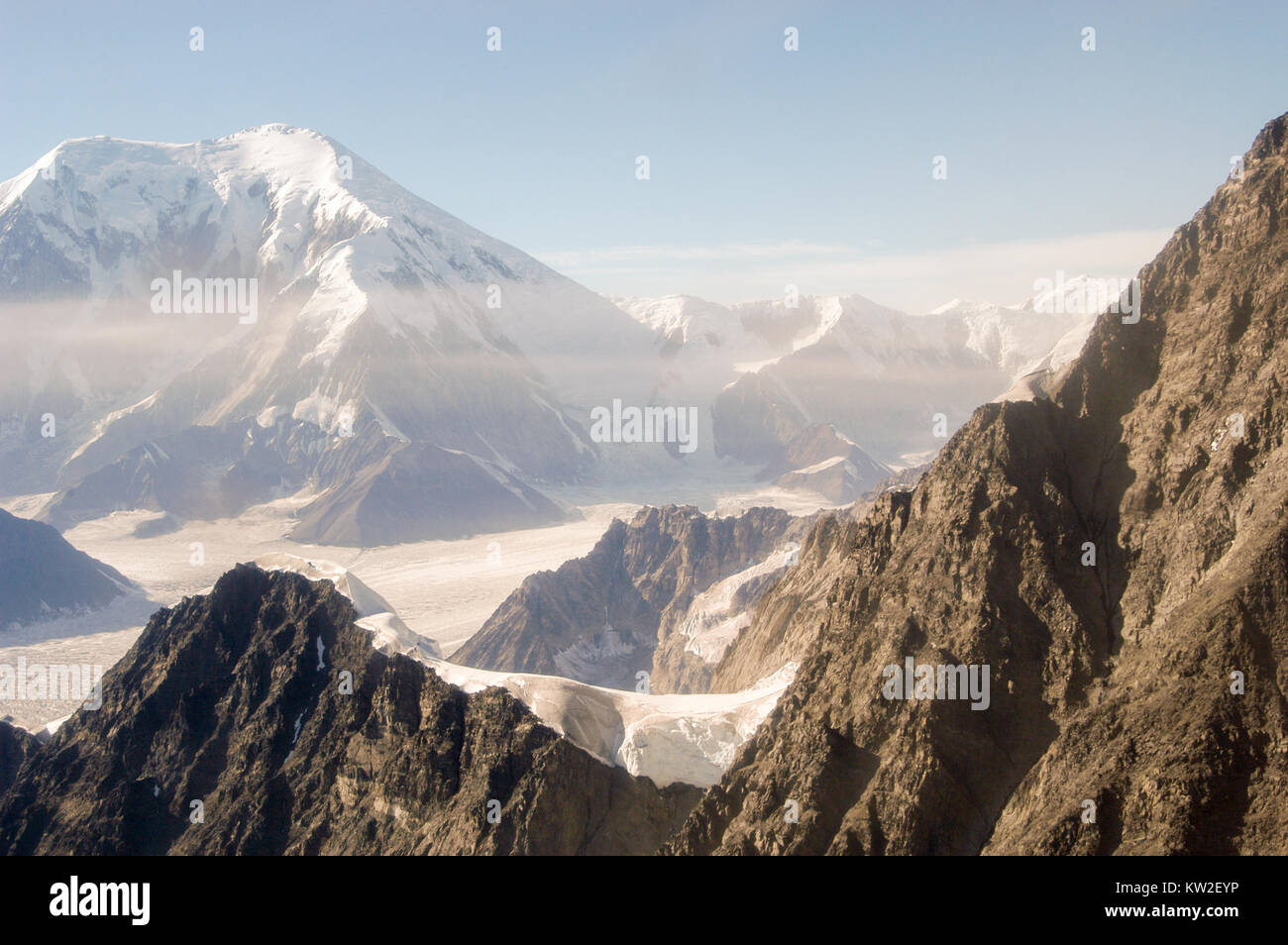 Aerial view of glaciers in Denali National Park, Alaska Stock Photo - Alamy
