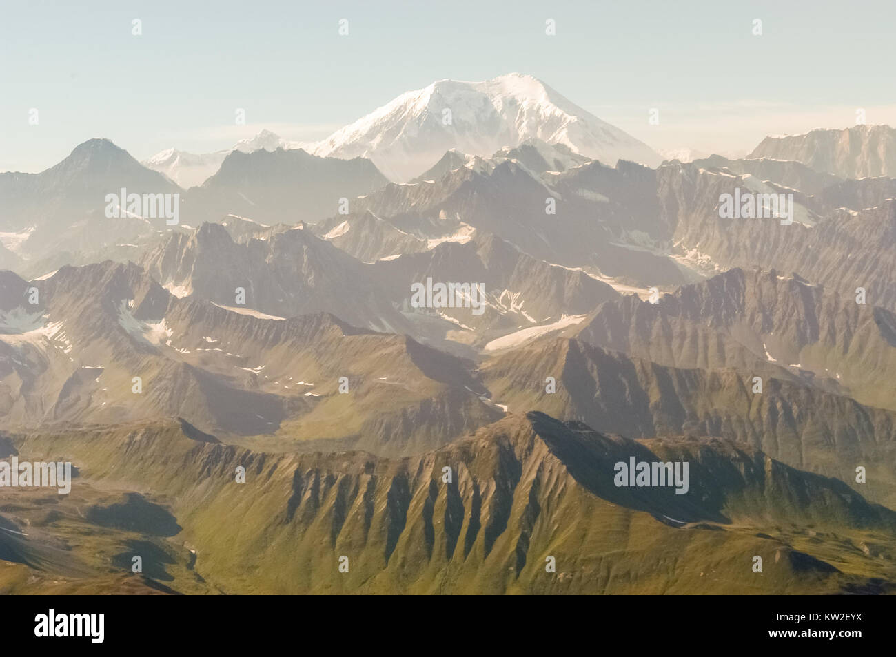 Aerial view of glaciers in Denali National Park, Alaska Stock Photo - Alamy