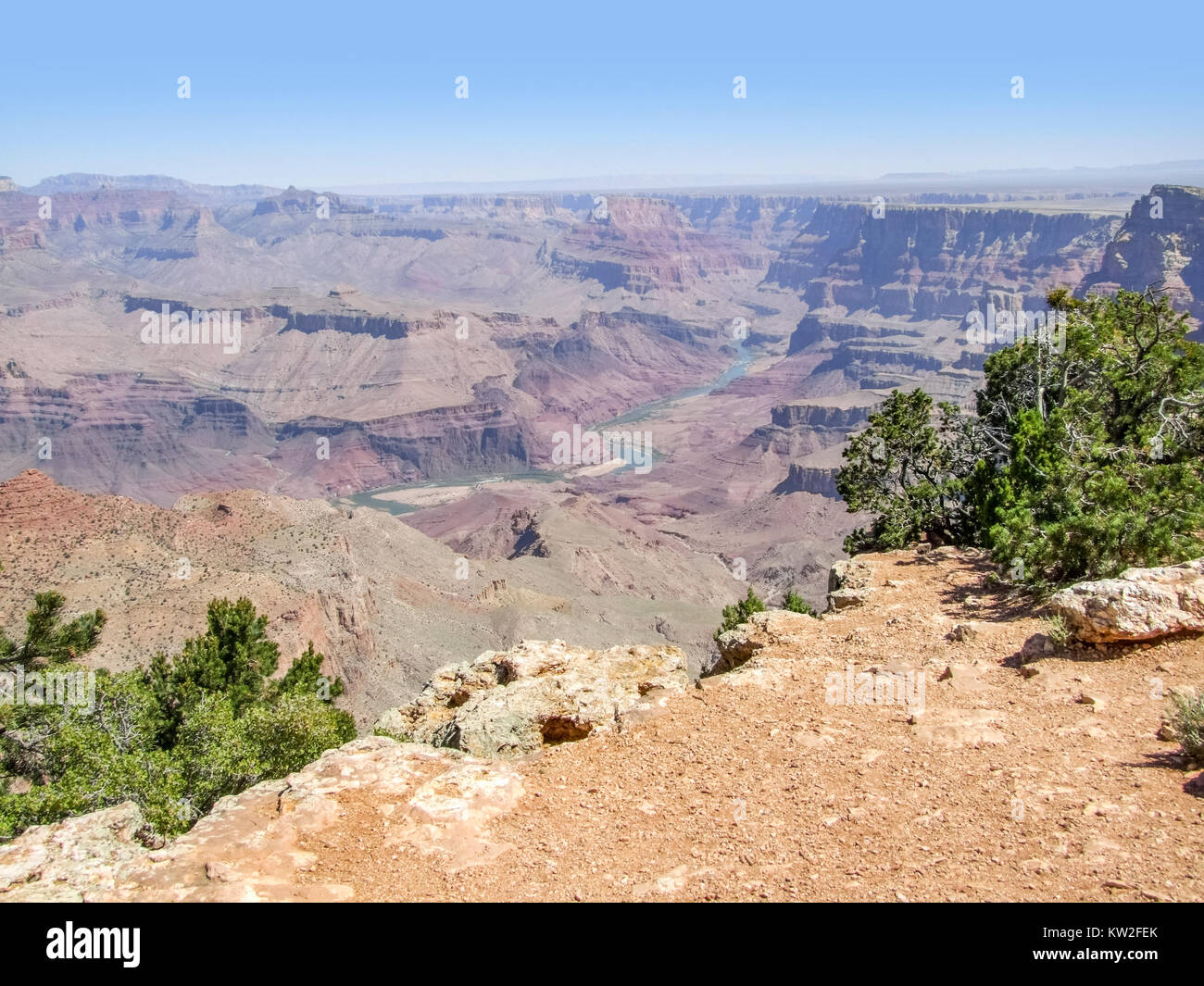 sunny aerial view at the Grand Canyon National Park in Arizona, USA ...