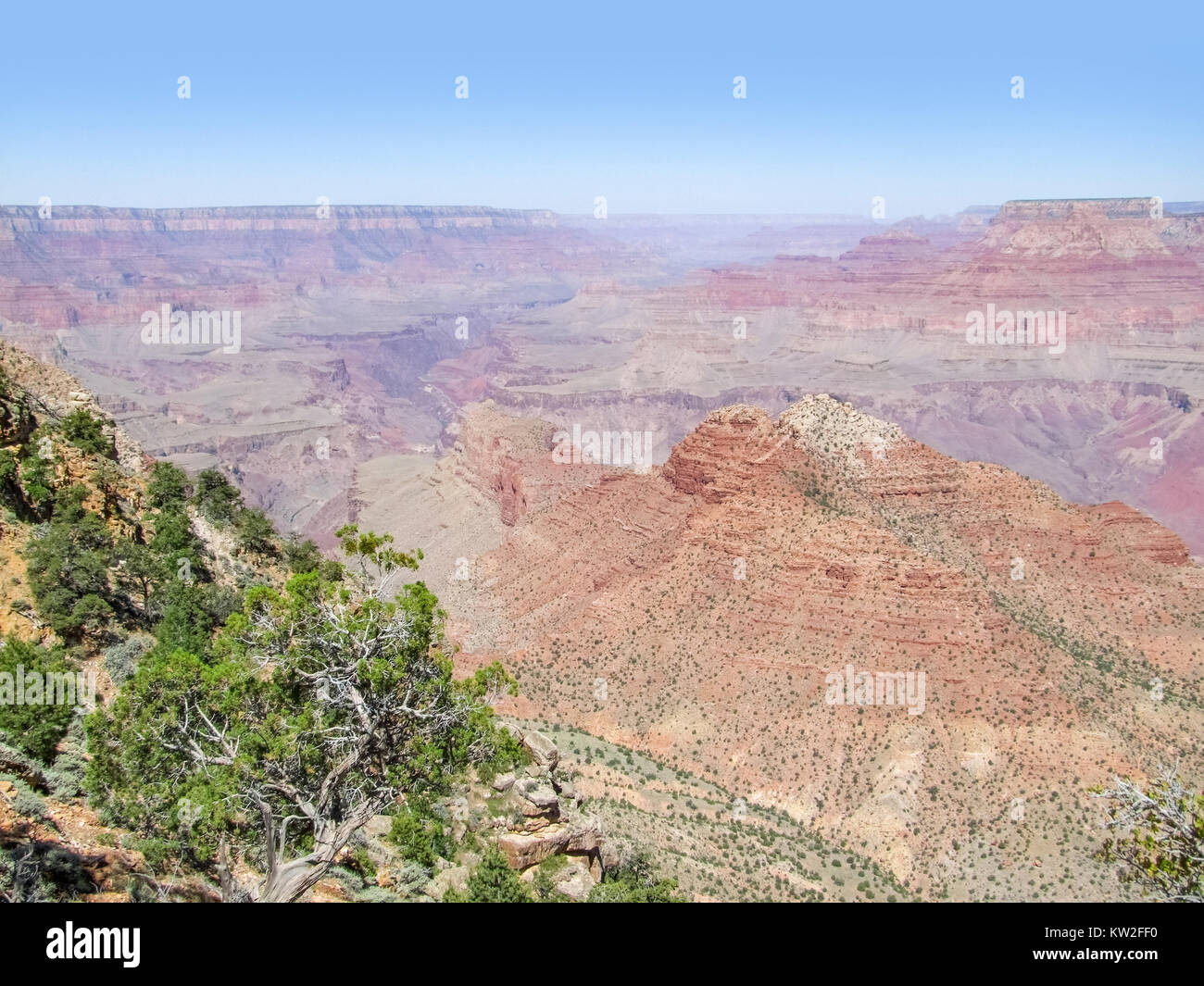 sunny aerial view at the Grand Canyon National Park in Arizona, USA ...