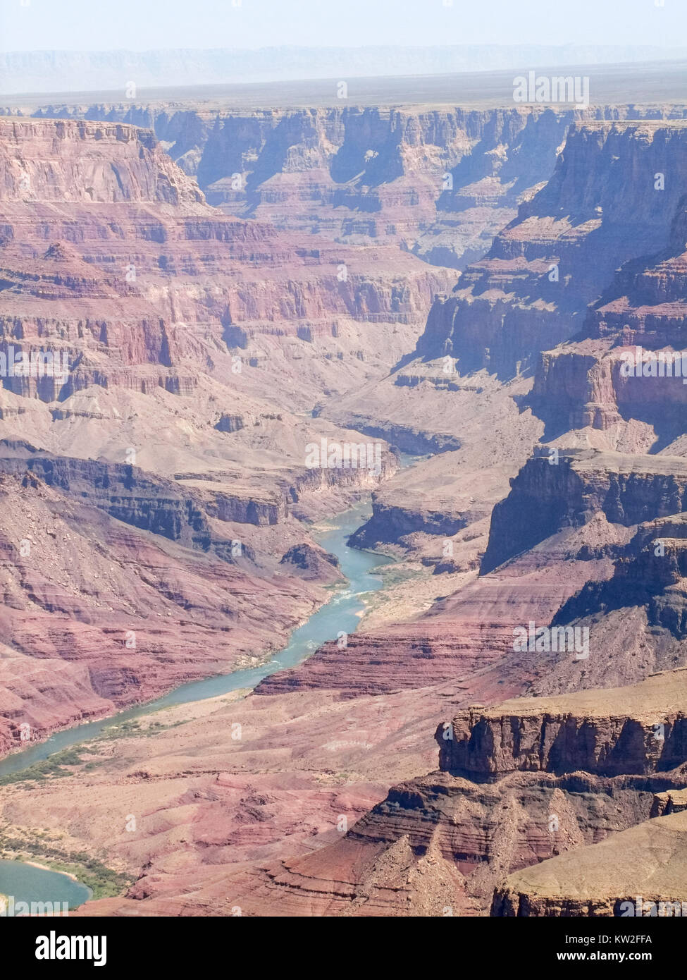 sunny aerial view at the Grand Canyon National Park in Arizona, USA ...