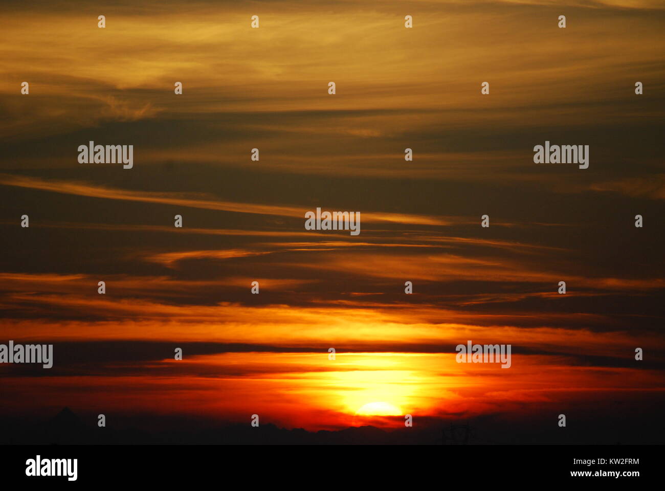 Colorful sunset sky Stock Photo - Alamy