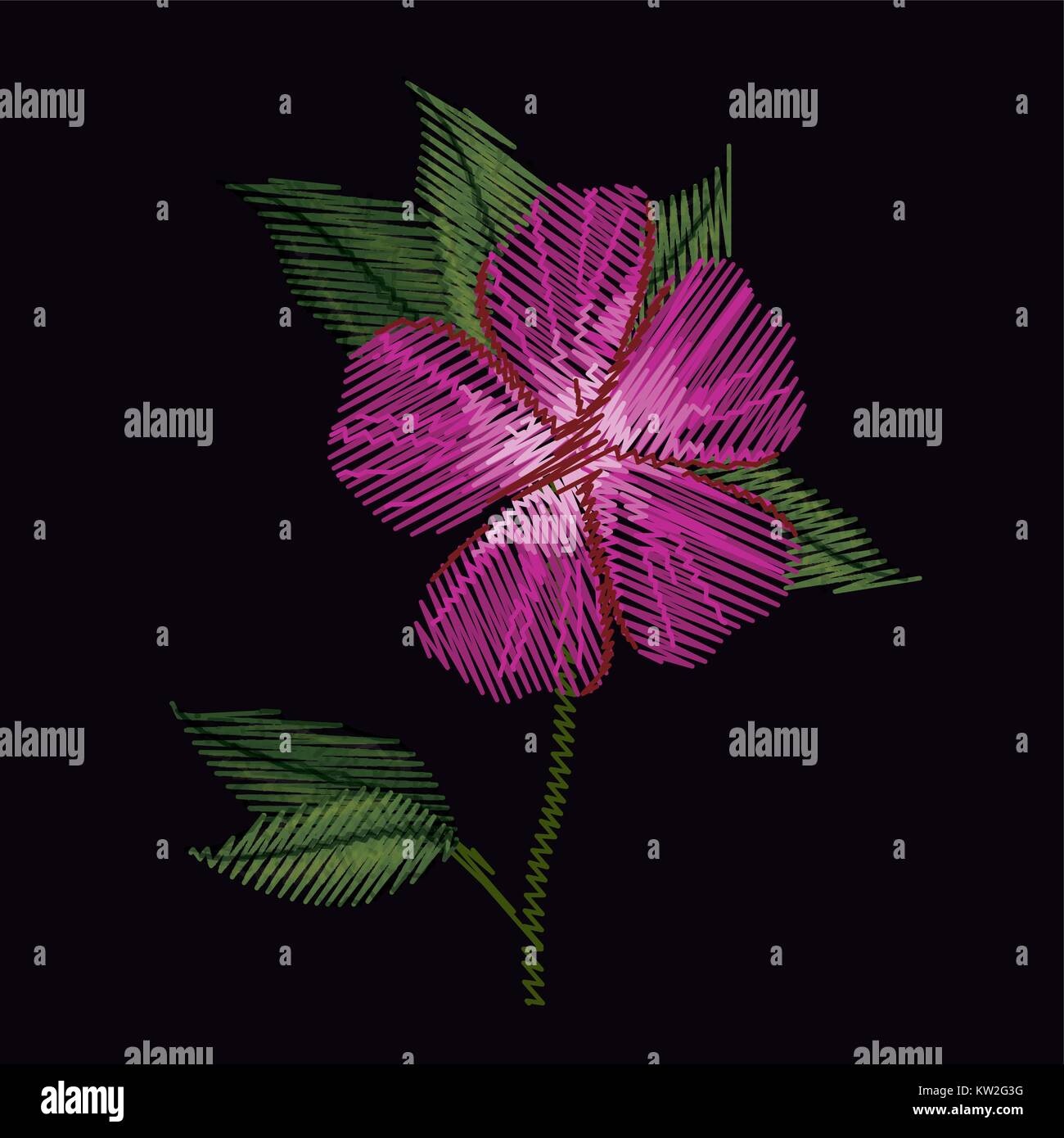 Azalea flowers bloom Stock Vector Images - Alamy