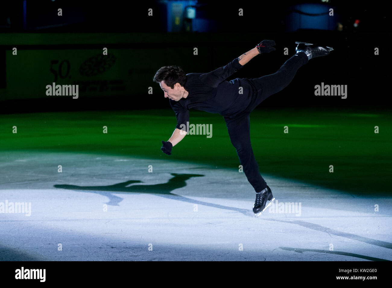 ZAGREB, CROATIA - DECEMBER 09, 2017: Figure skating competition Golden ...