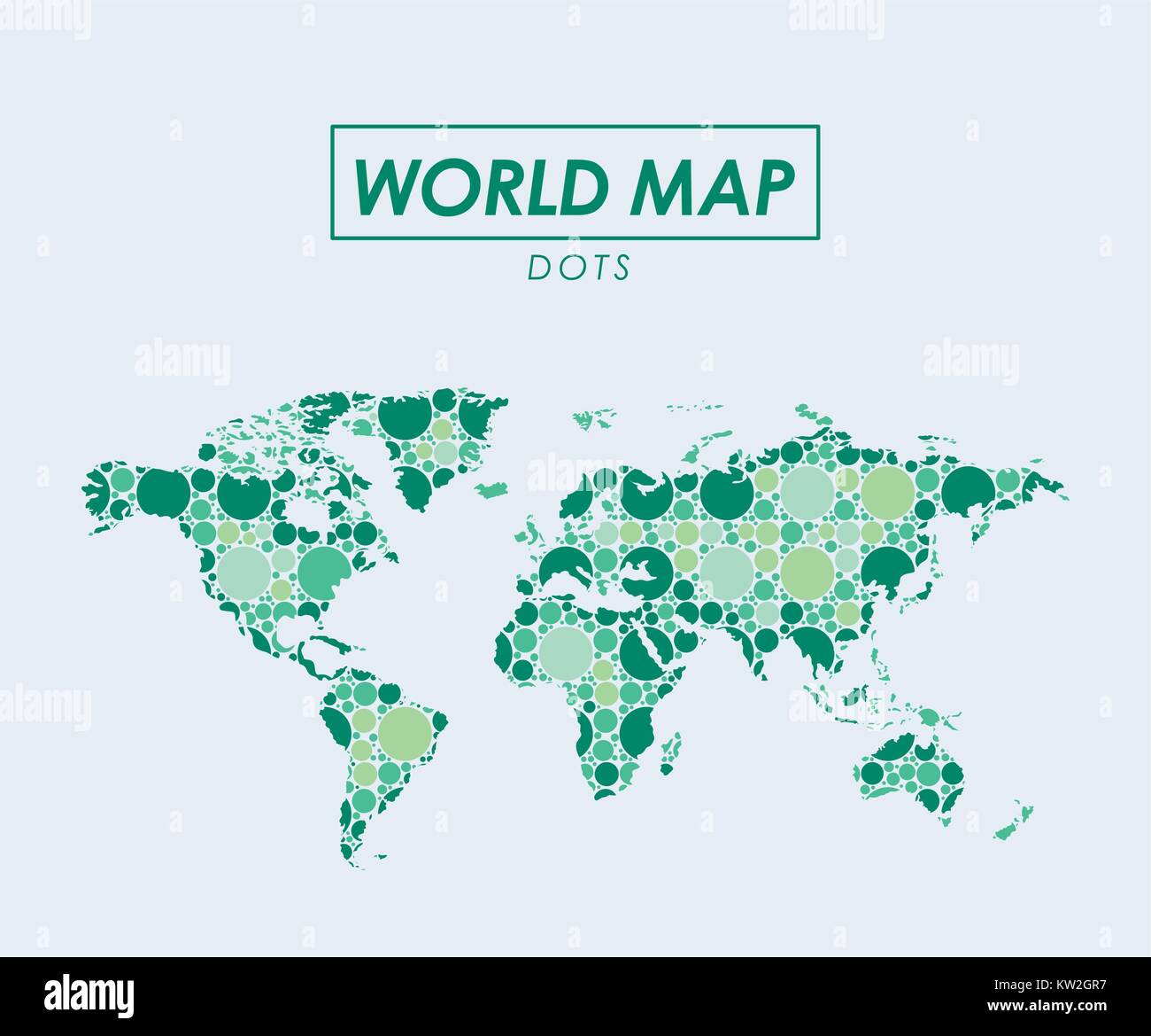 world map in dots in green color silhouette Stock Vector Image & Art ...