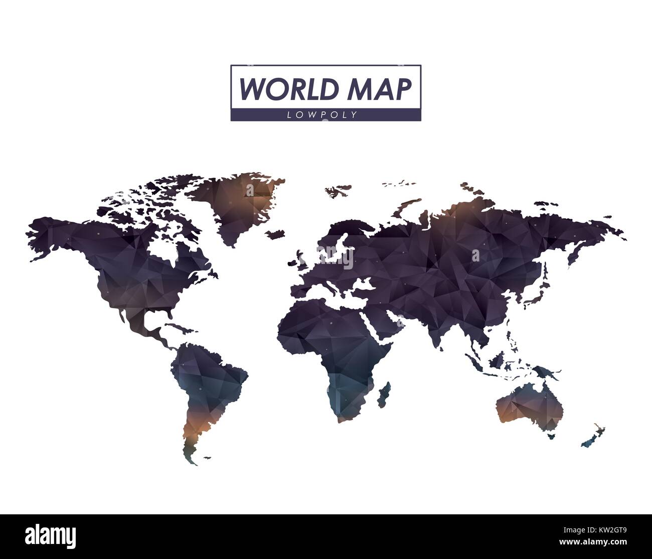 Polygon world map vector hi-res stock photography and images - Alamy