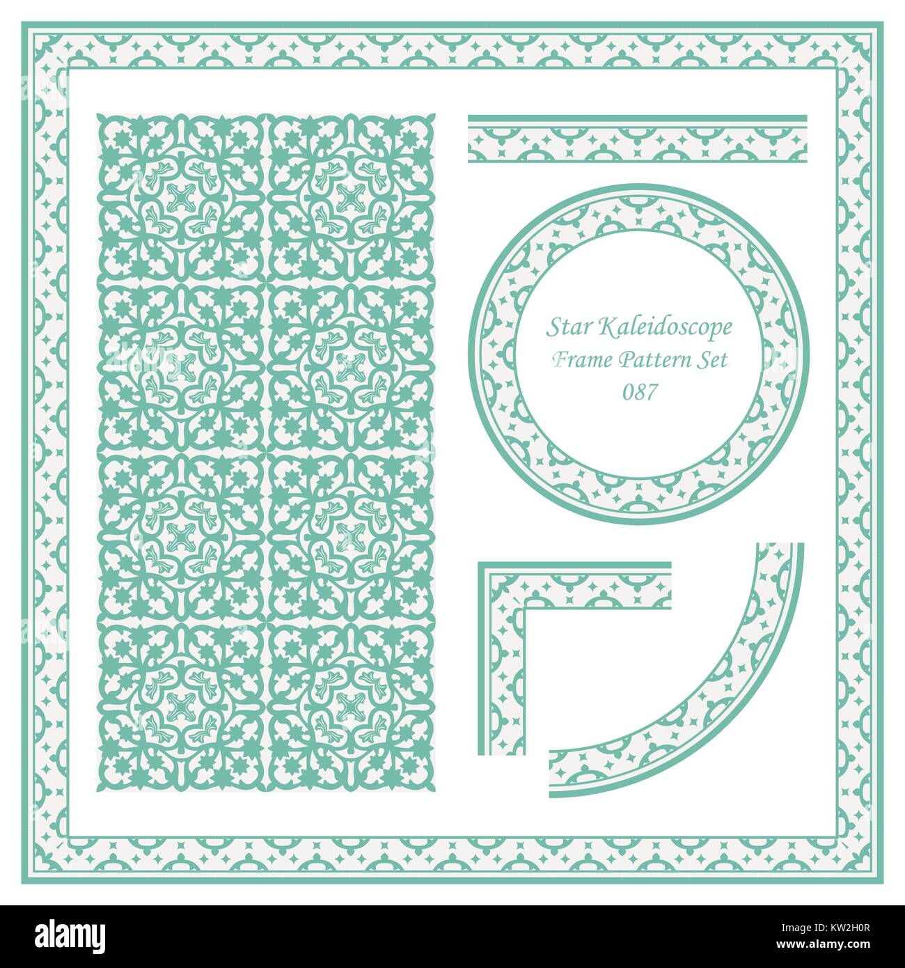 Vintage Frame Pattern Set of Star Kaleidoscope Stock Vector Image & Art ...