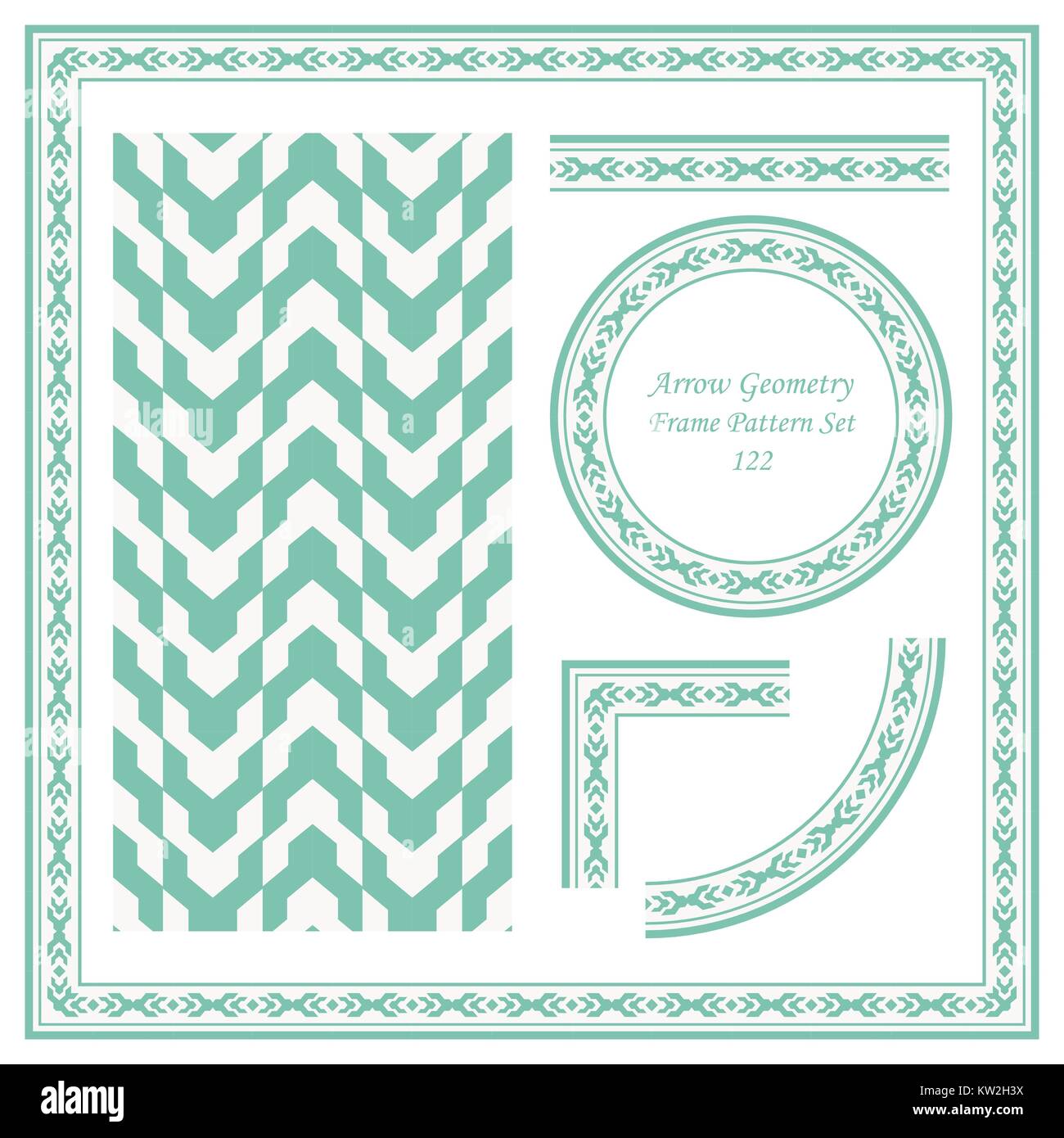 Vintage Frame Pattern Set of Arrow Geometry Stock Vector Image & Art ...