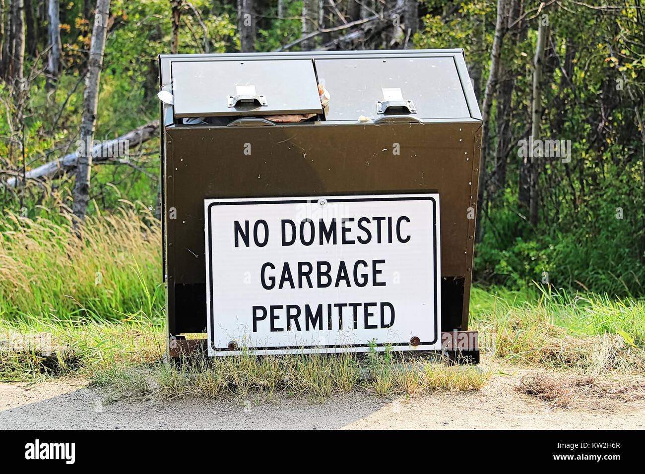 Domestic waste sign hi-res stock photography and images - Alamy